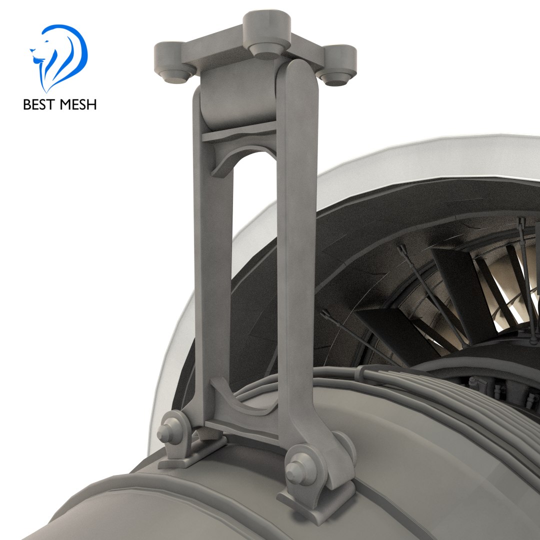 D-18t Turbofan Engine 3d Model