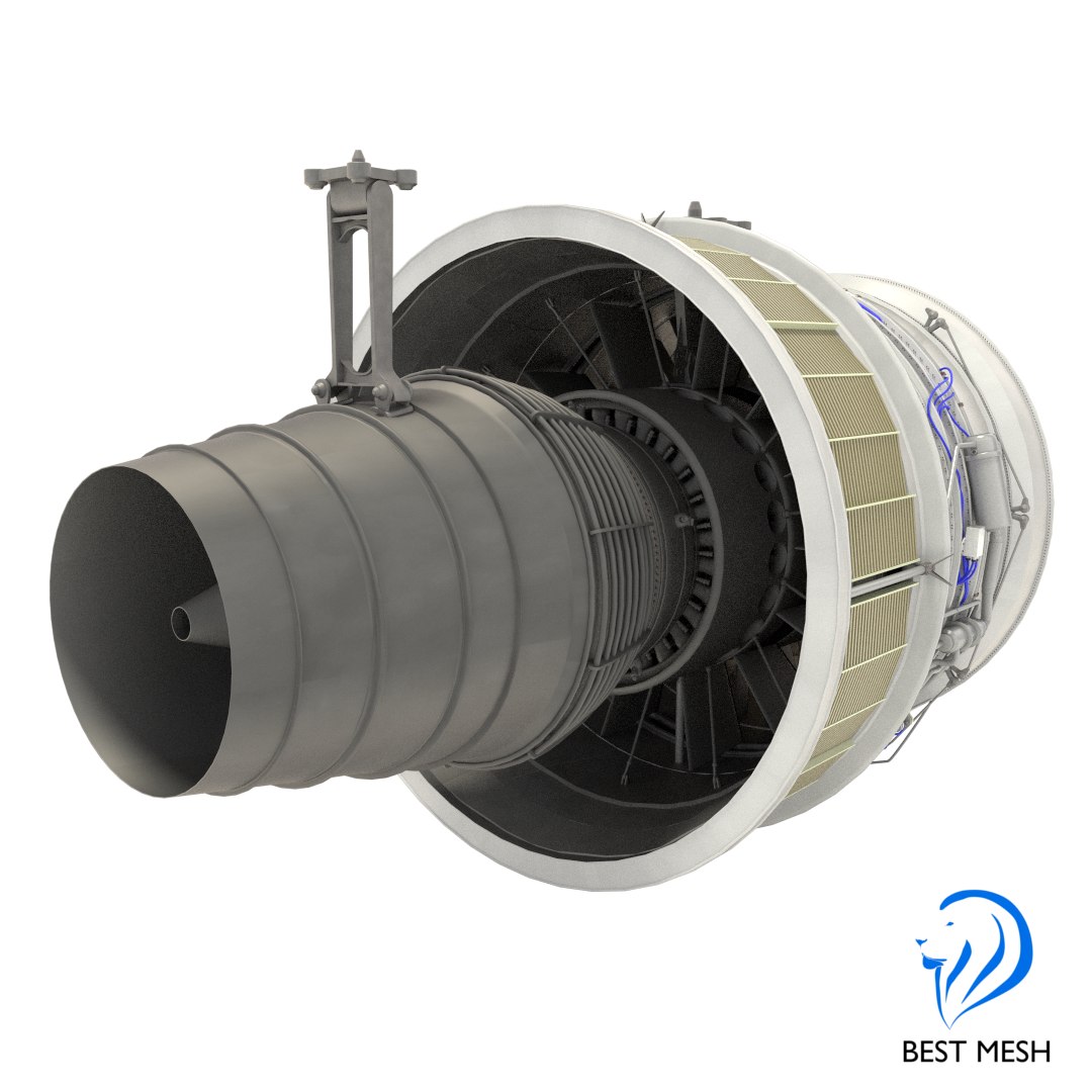 D-18t Turbofan Engine 3d Model