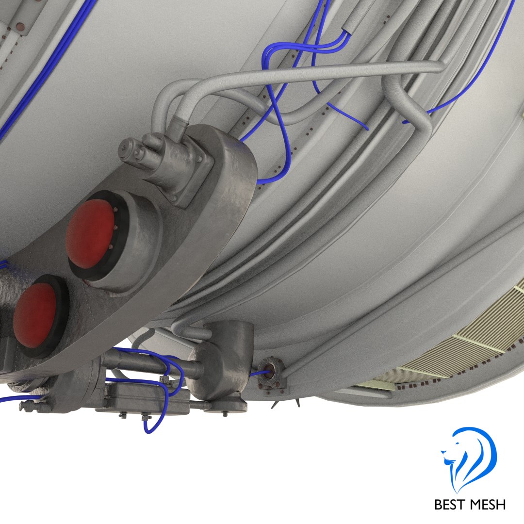 D-18t Turbofan Engine 3d Model