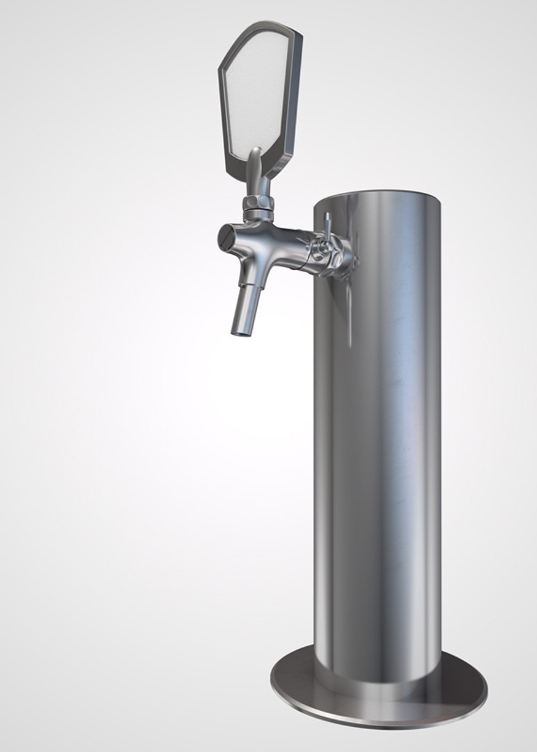 Chrome Beer Tap C4d