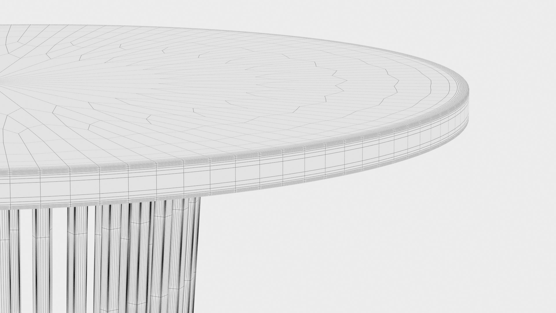 Rounded Dining Table 3D Model - TurboSquid 2159343