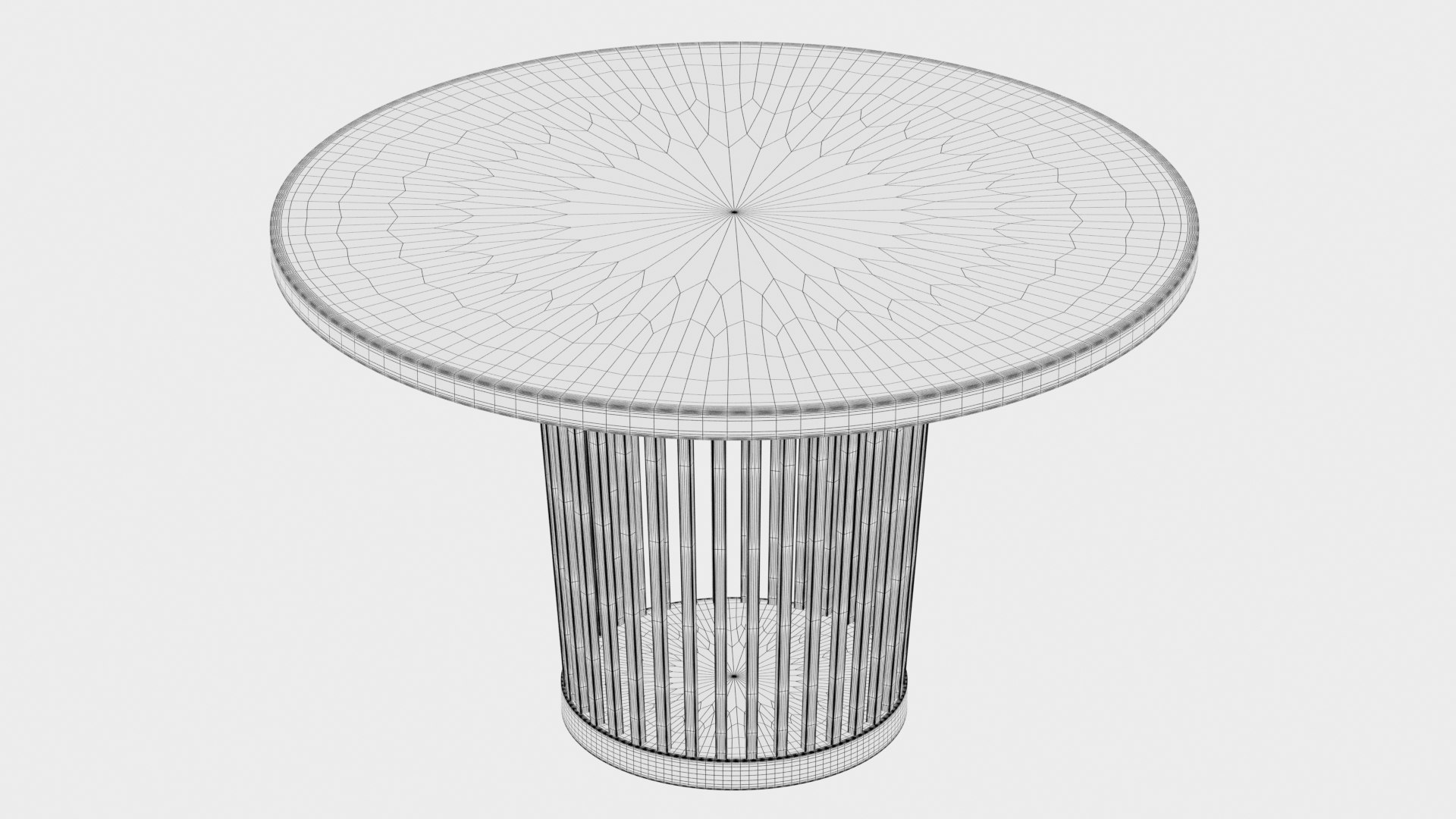 Rounded Dining Table 3D Model - TurboSquid 2159343