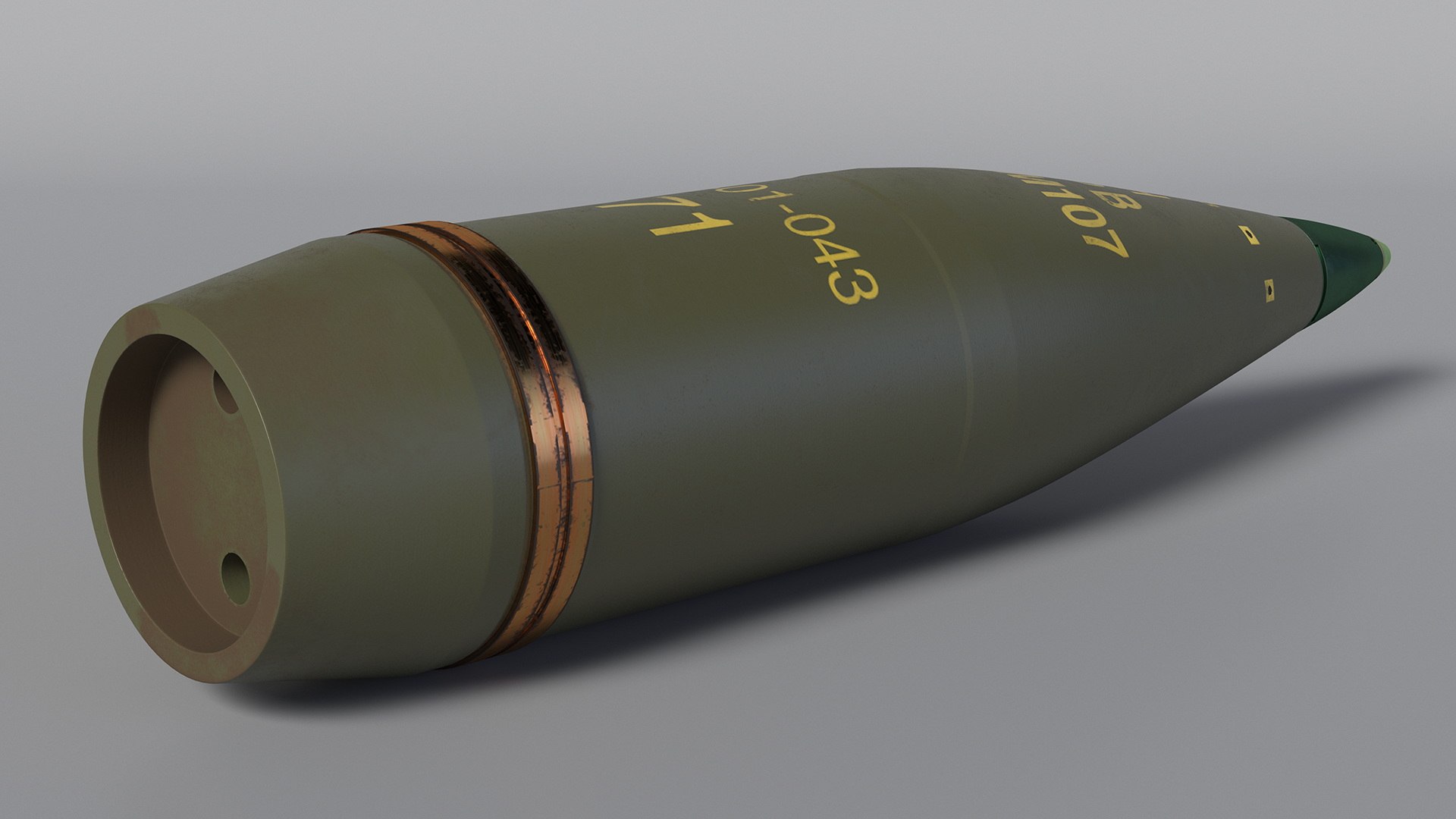 3D Artillery Shell Military Projectile 155mm - TurboSquid 2210700