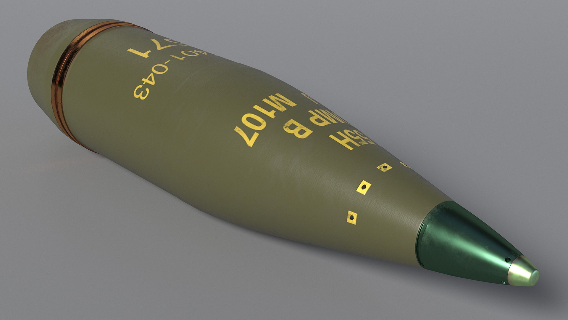 3D Artillery Shell Military Projectile 155mm - TurboSquid 2210700