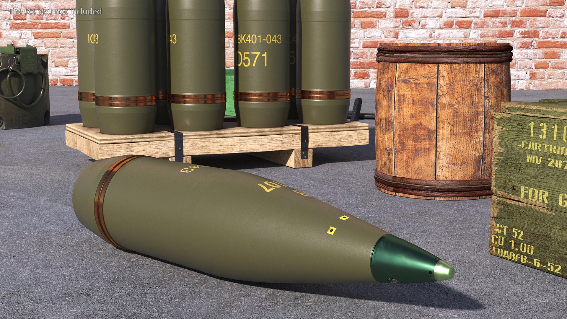 3D Artillery Shell Military Projectile 155mm - TurboSquid 2210700