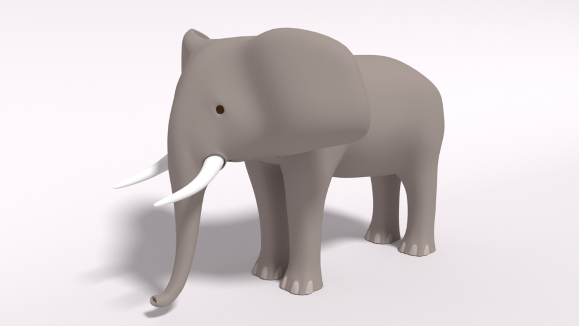 Elephant cartoon model - TurboSquid 1485924