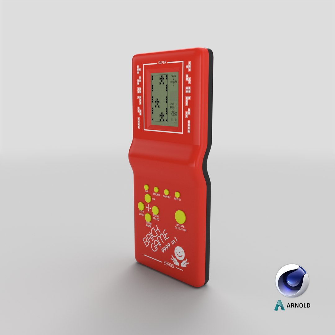 Retro Handheld Game 02 3D Model - TurboSquid 2002690