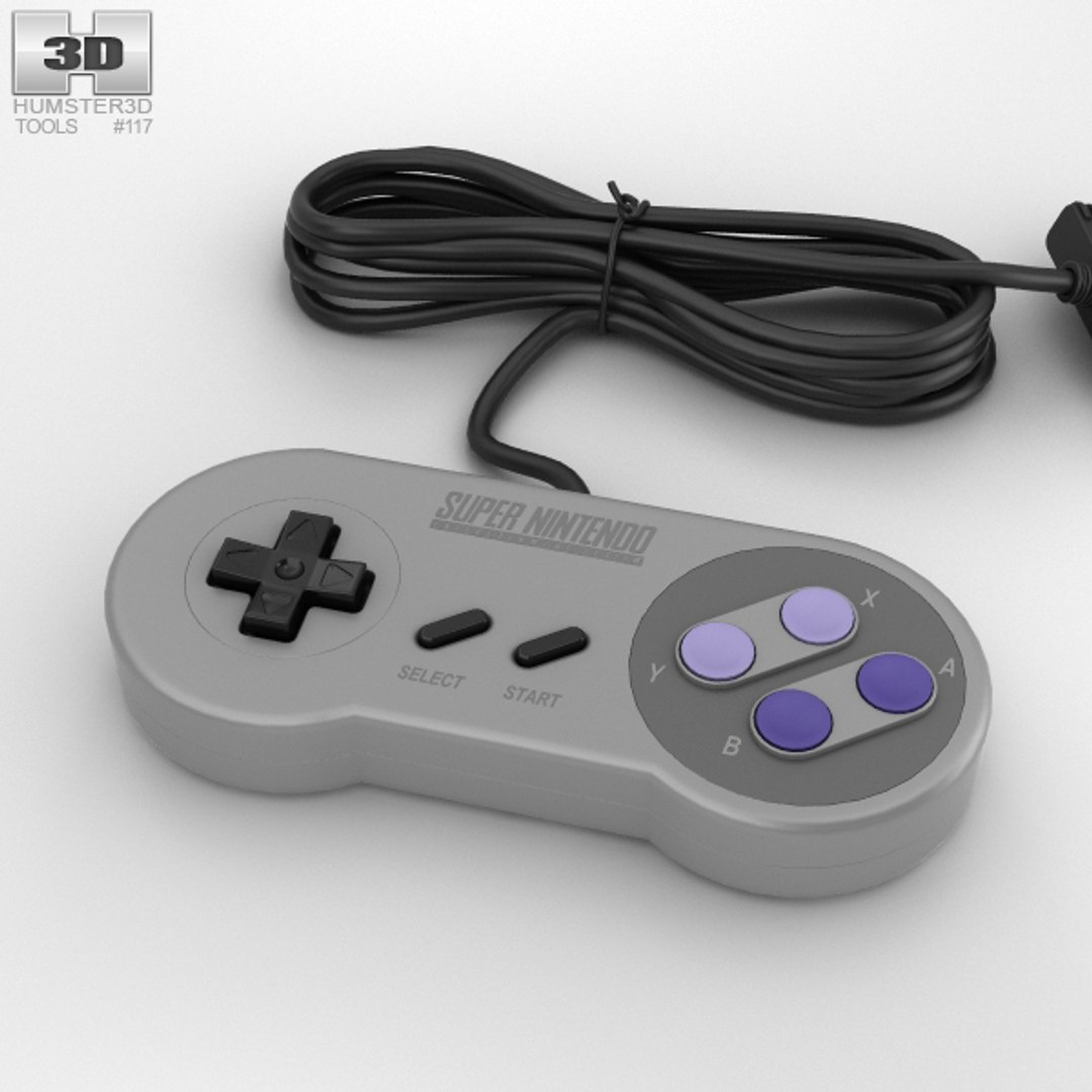 Snes Nes Controller 3D Model - TurboSquid 1292935