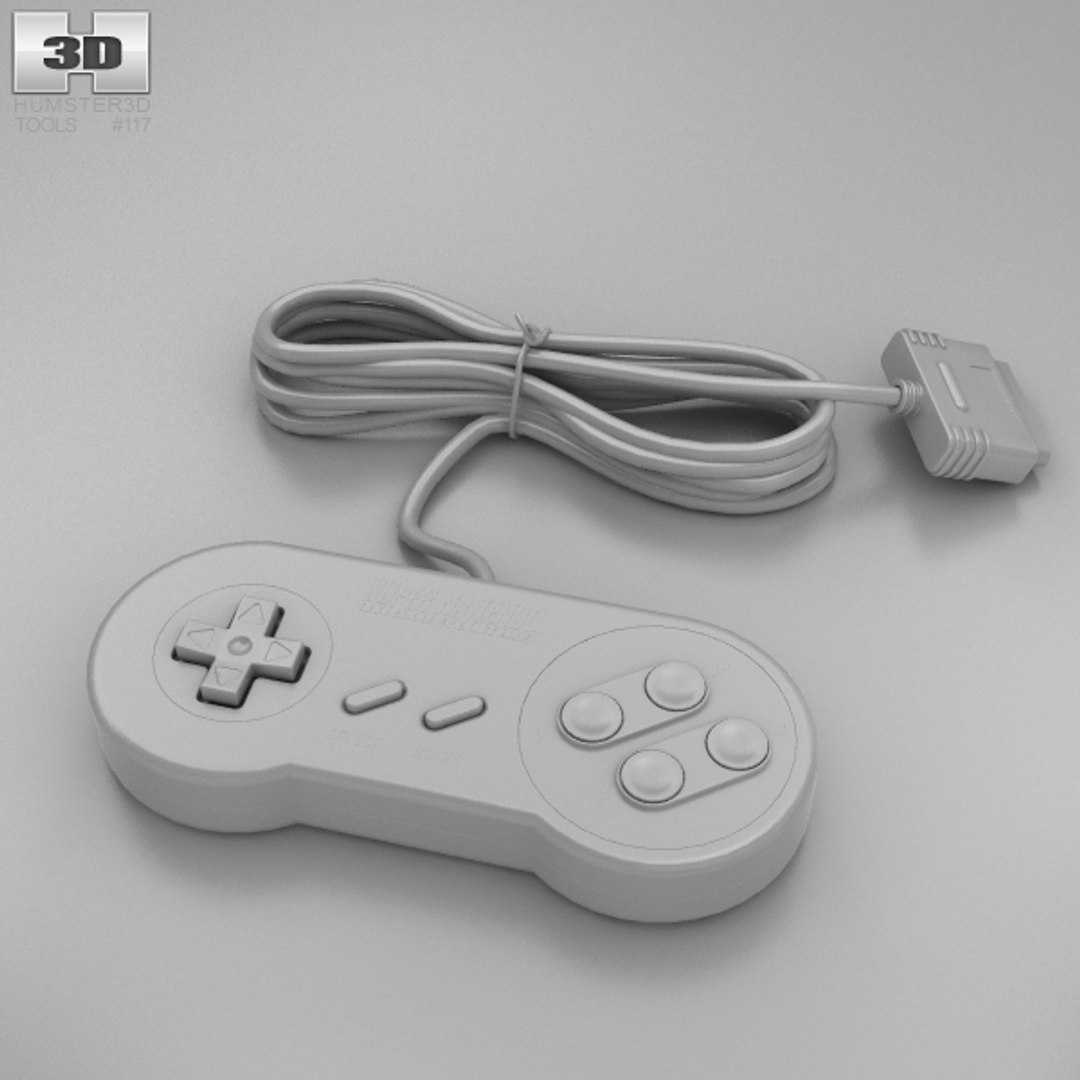 Snes Nes Controller 3D Model - TurboSquid 1292935