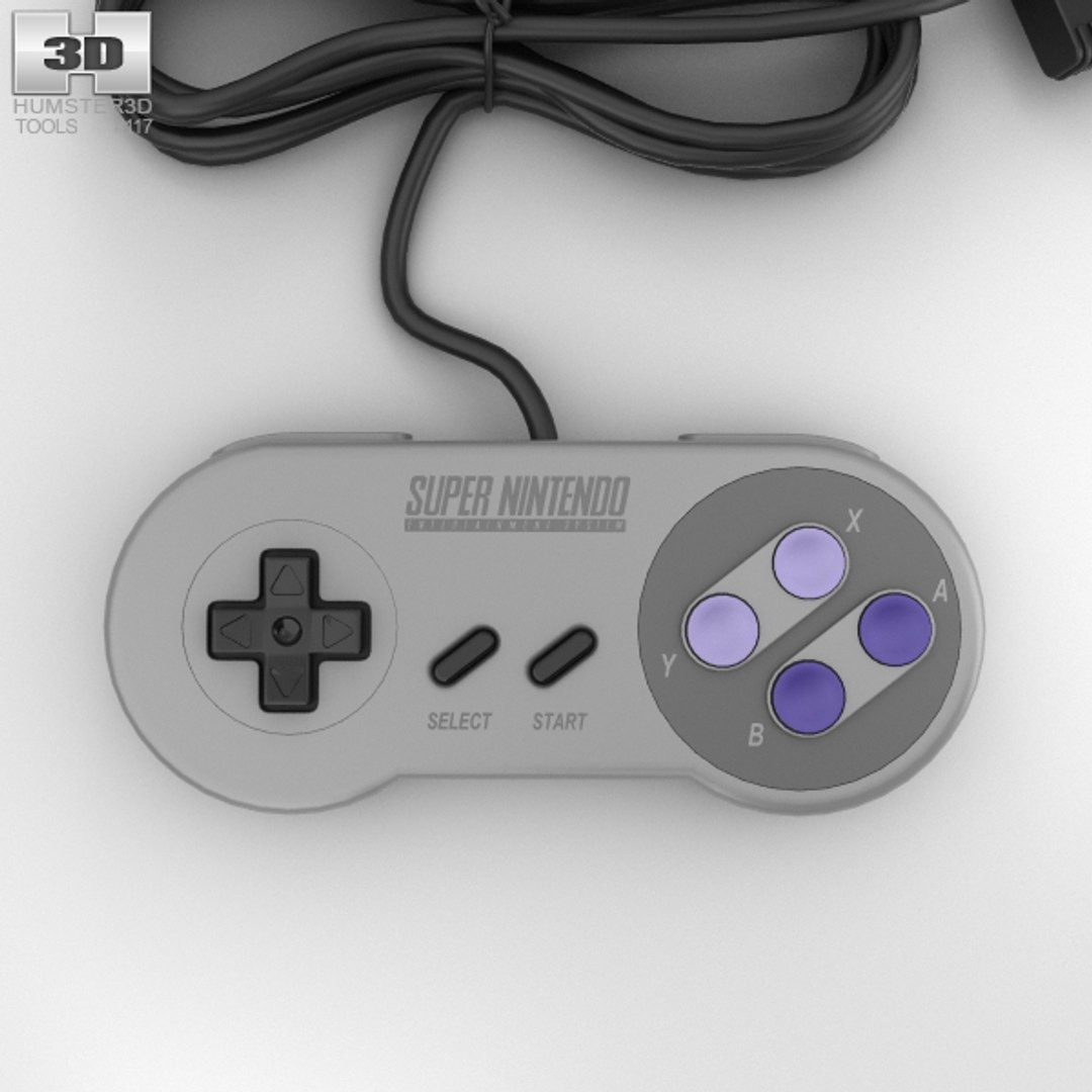Snes Nes Controller 3D Model - TurboSquid 1292935