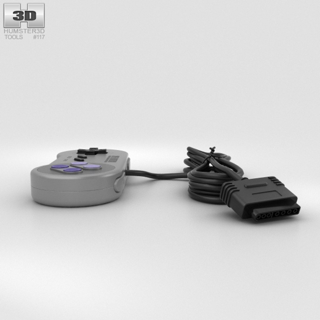 Snes Nes Controller 3D Model - TurboSquid 1292935