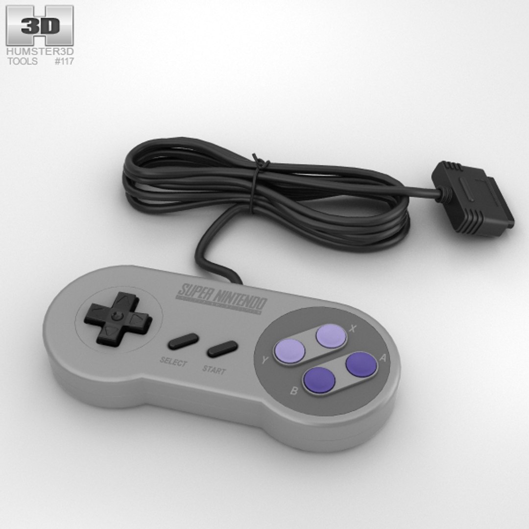 Snes Nes Controller 3D Model - TurboSquid 1292935