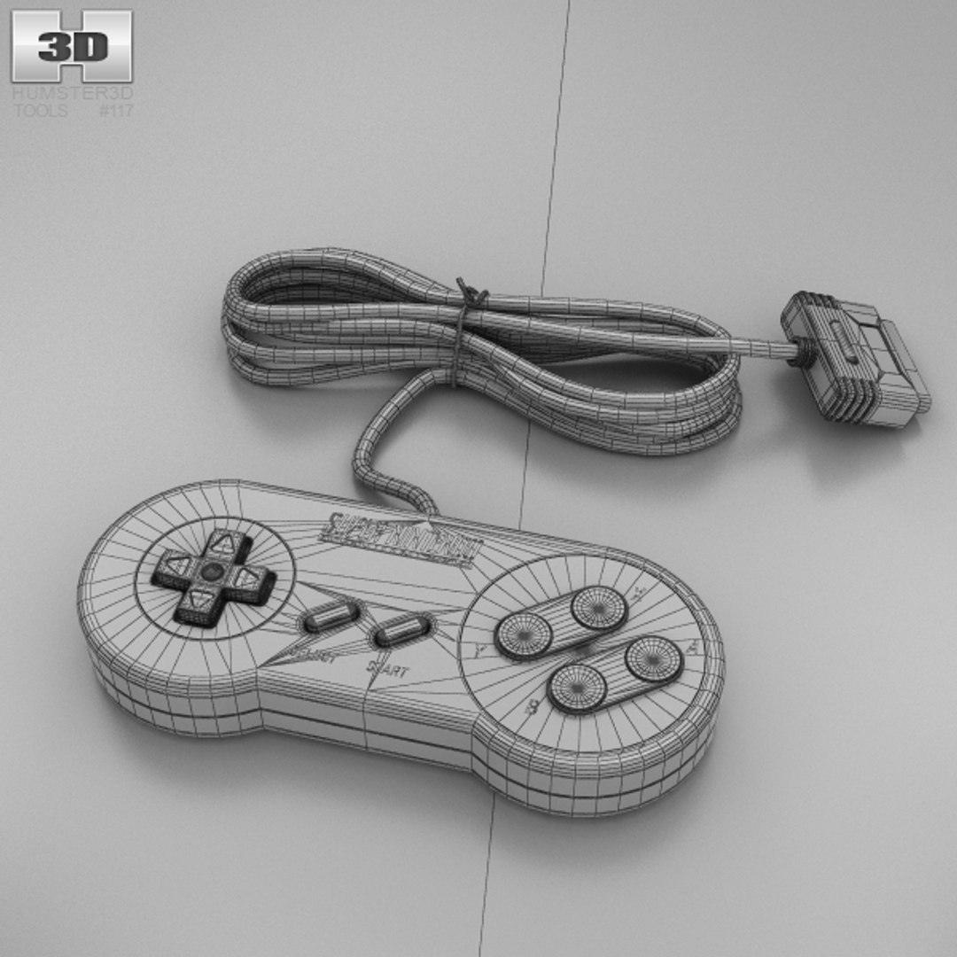 Snes Nes Controller 3D Model - TurboSquid 1292935