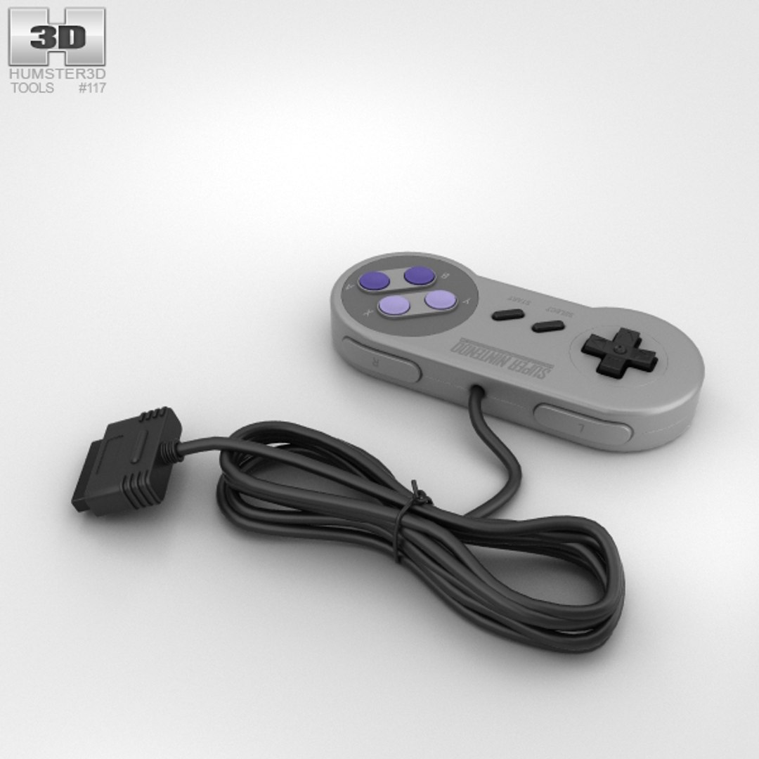 Snes Nes Controller 3D Model - TurboSquid 1292935