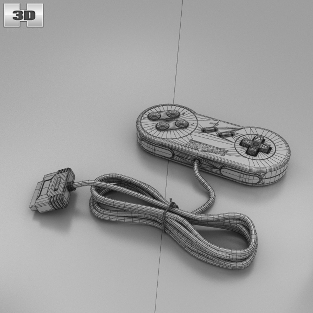 Snes Nes Controller 3D Model - TurboSquid 1292935
