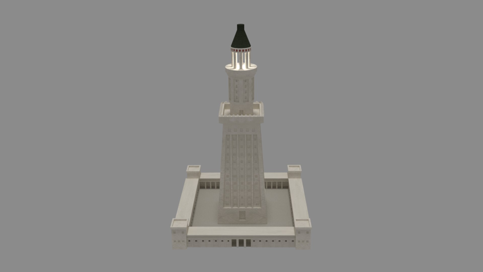 3d Lighthouse Alexandria Model