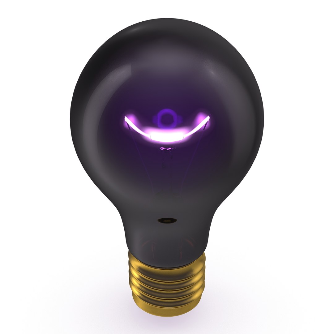 3d blacklight bulb model