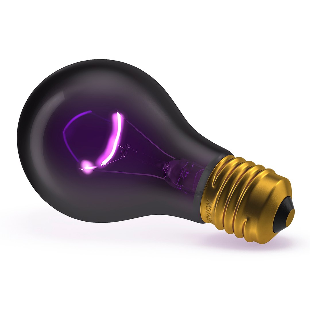 3d blacklight bulb model