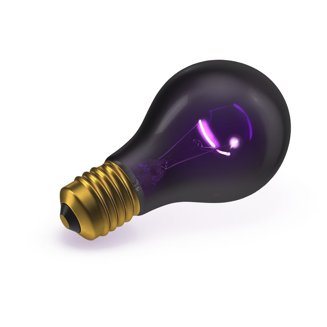 3d blacklight bulb model
