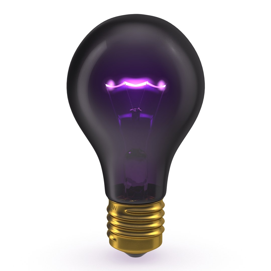 3d blacklight bulb model