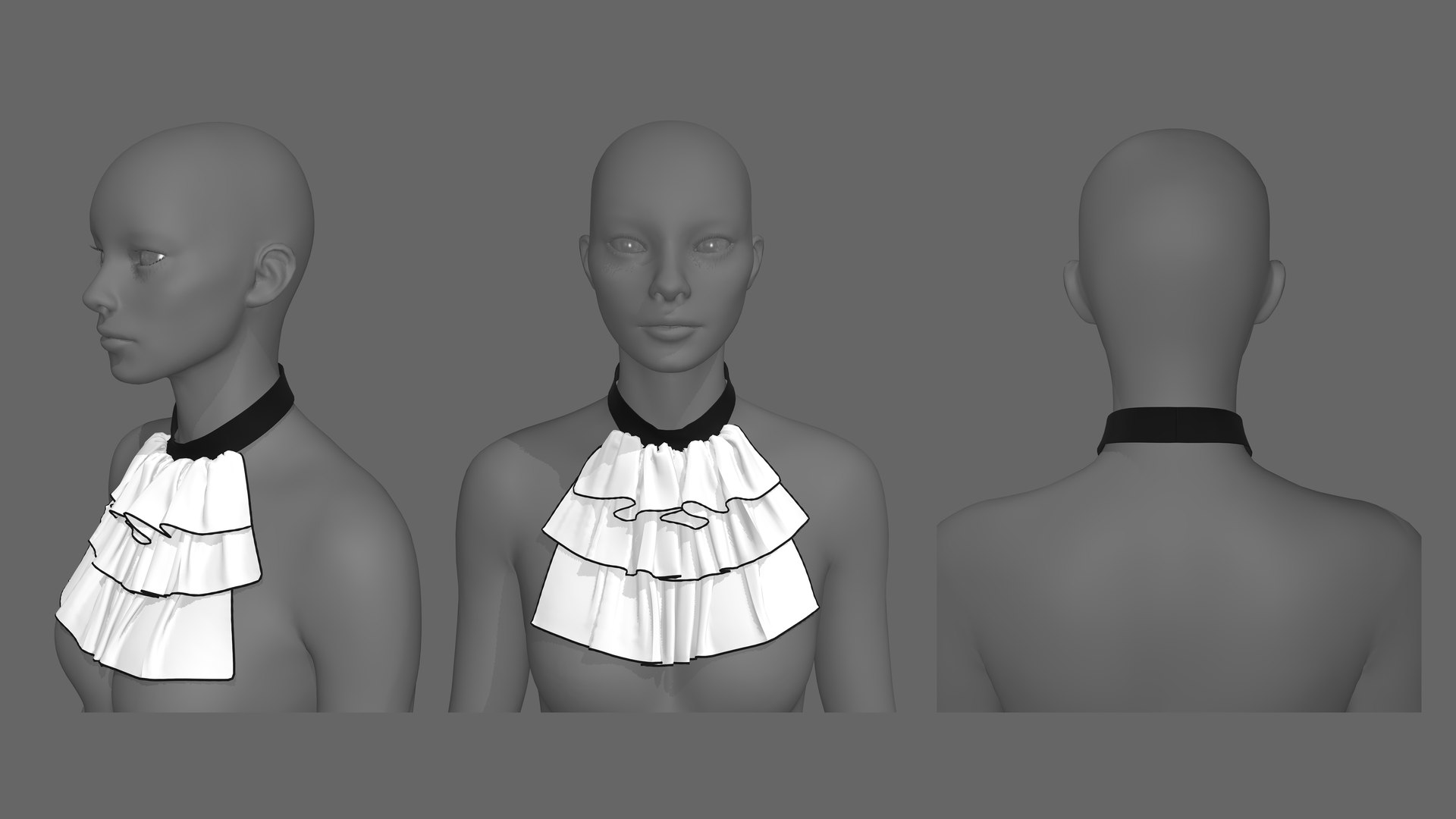 20 Collar Models Marvelous Designer OBJ FBX 3D Model - TurboSquid 2097668