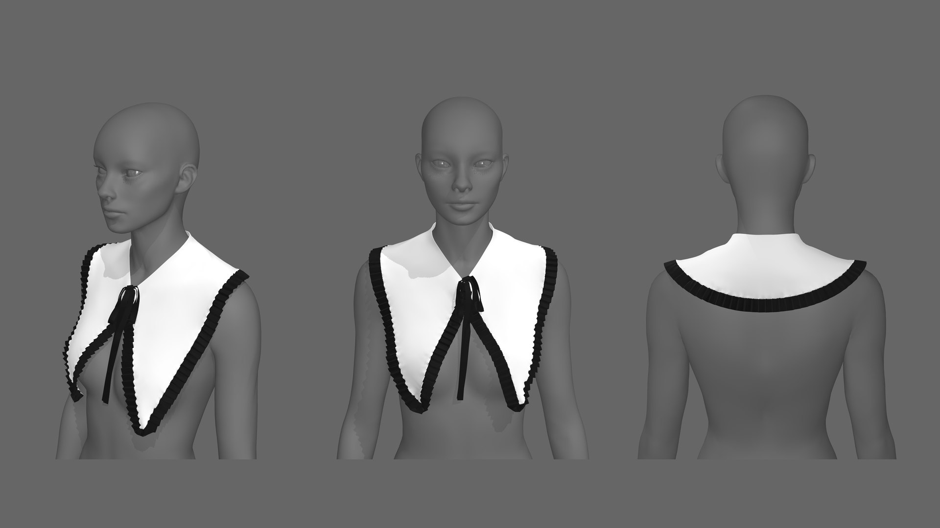 20 Collar Models Marvelous Designer OBJ FBX 3D Model - TurboSquid 2097668