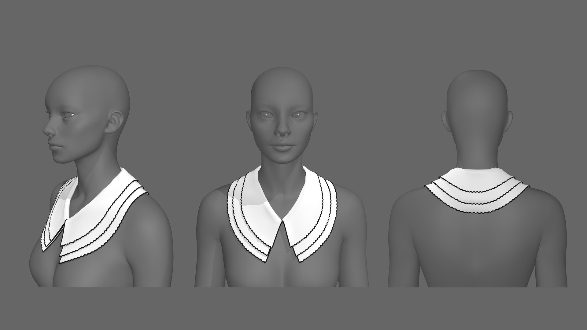20 Collar Models Marvelous Designer OBJ FBX 3D Model - TurboSquid 2097668