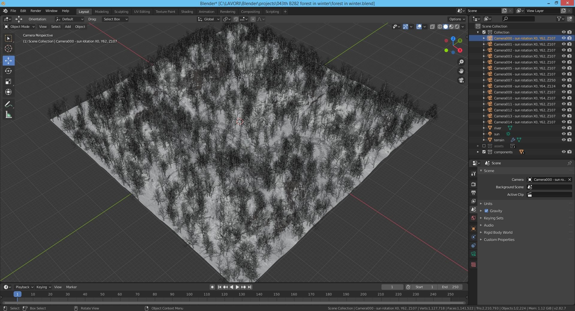 3D Model Winter Forest Blender - TurboSquid 1648844