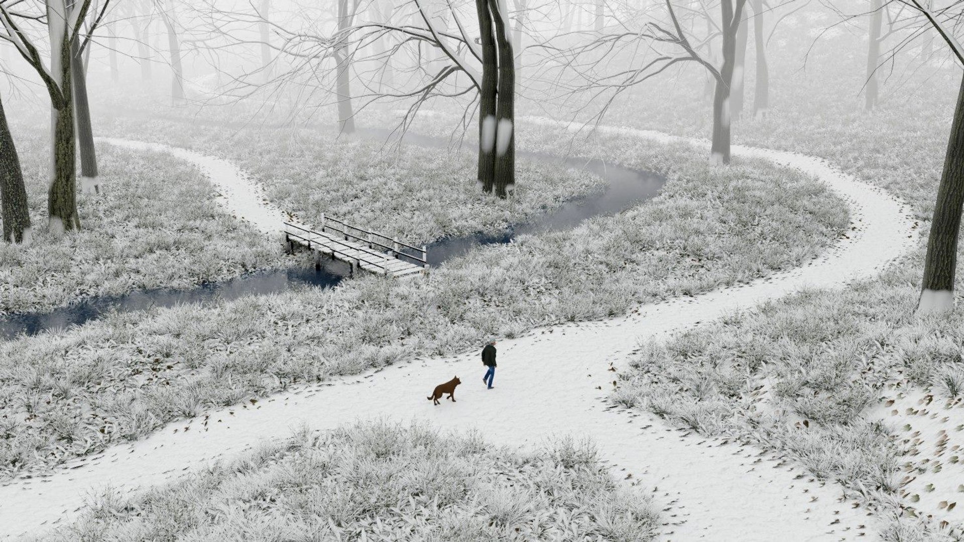 3D Model Winter Forest Blender - TurboSquid 1648844