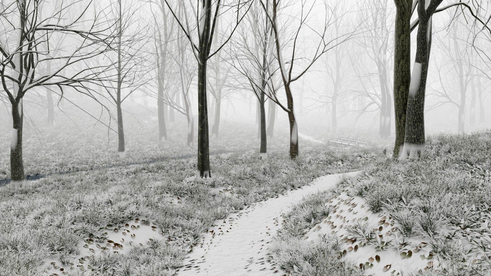 3D Model Winter Forest Blender - TurboSquid 1648844