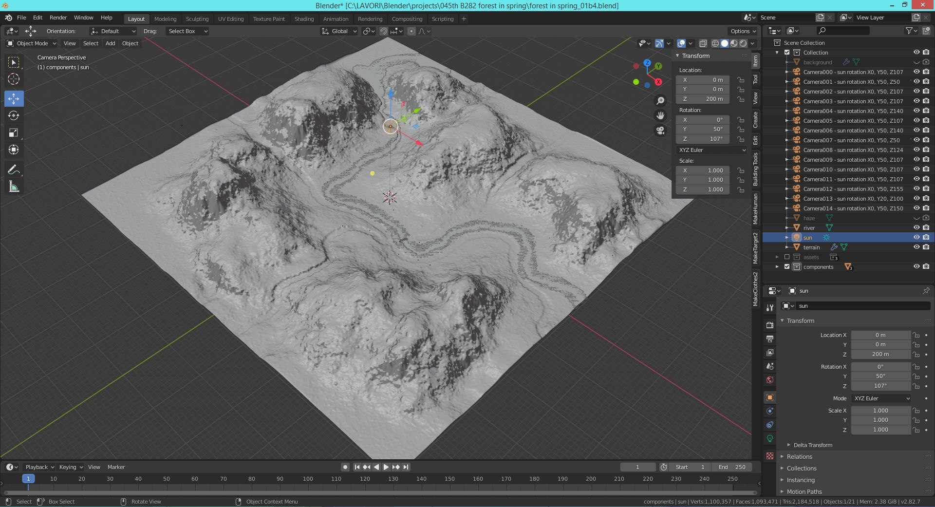 3D Model Winter Forest Blender - TurboSquid 1648844