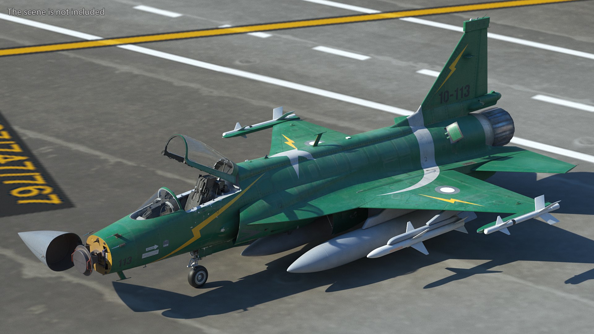 3D PAC JF-17 Thunder Green Livery With Armament - TurboSquid 1791189