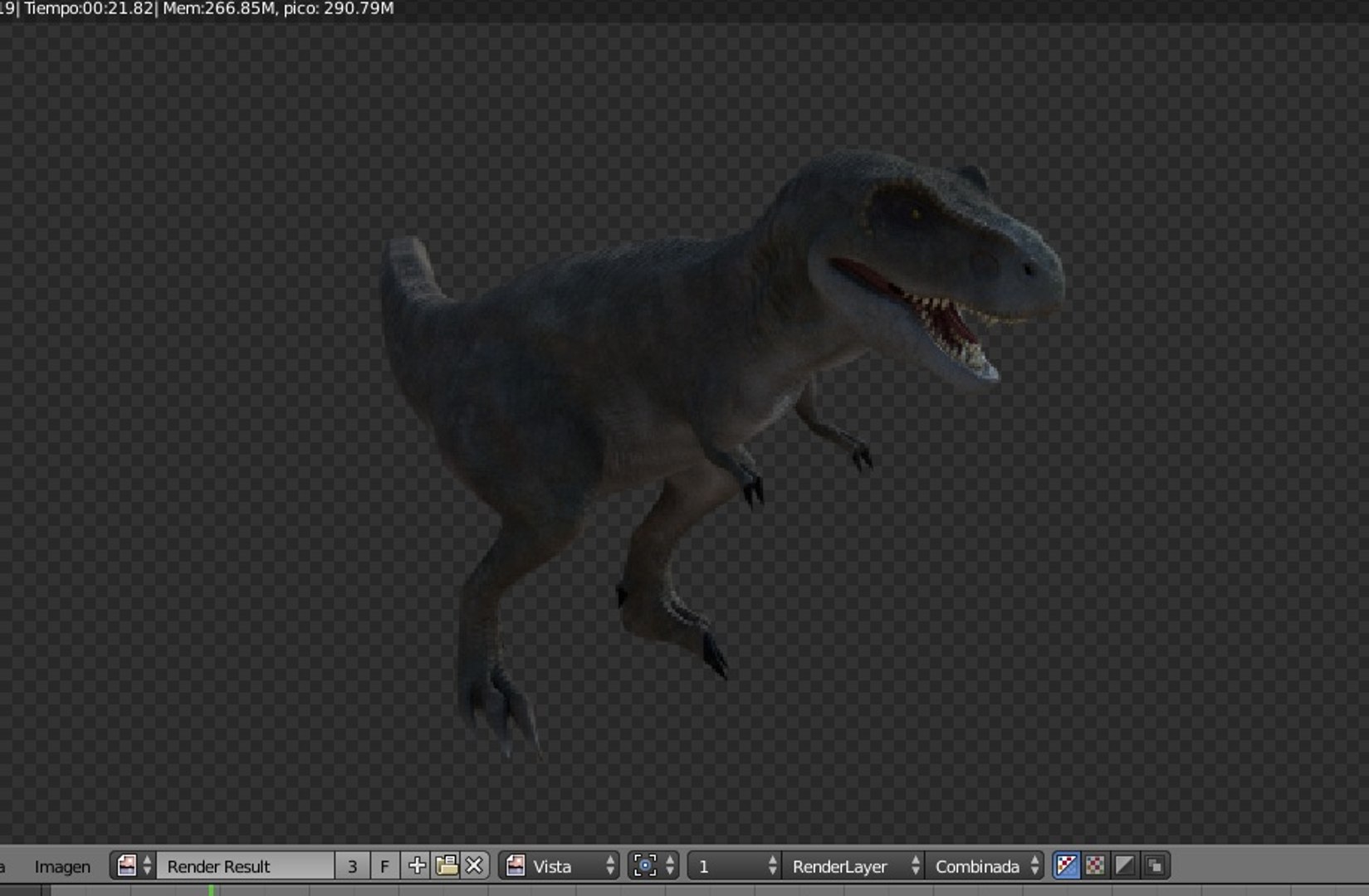 3d Model T-rex Blender Rigged