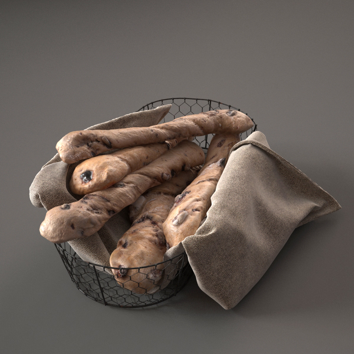 photorealistic bread 2 assets 3d max