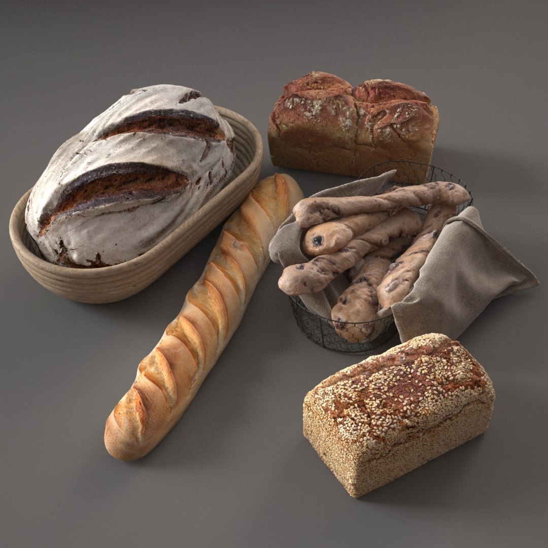 Photorealistic Bread 2 Assets 3d Max