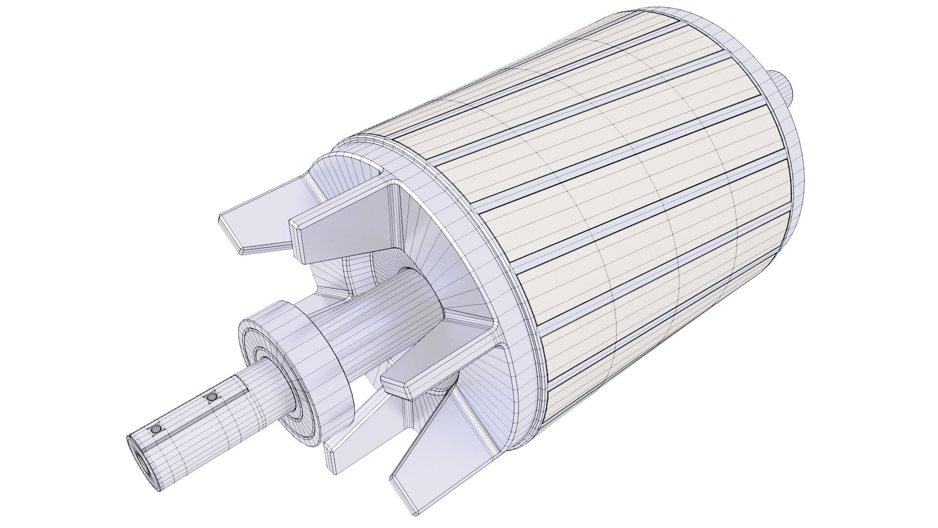 Induction Electric Motor Rotor 56 3D Model - TurboSquid 2257504