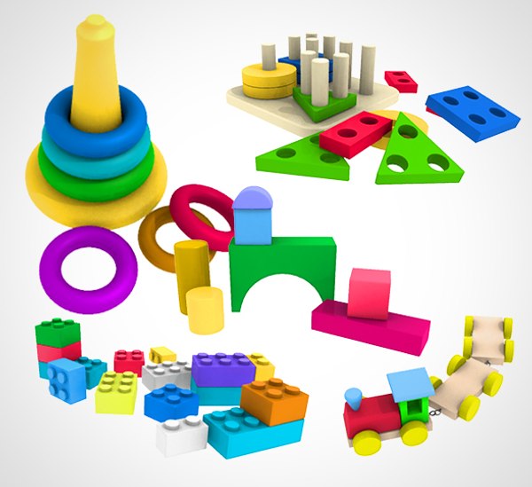 Kids toy set 001 3D model - TurboSquid 1256875