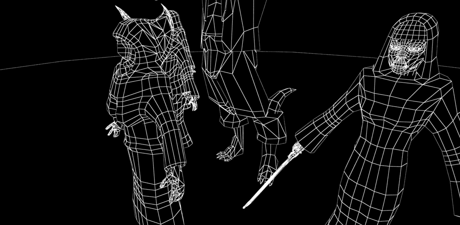 3d Model Monastery Horror Character Pack