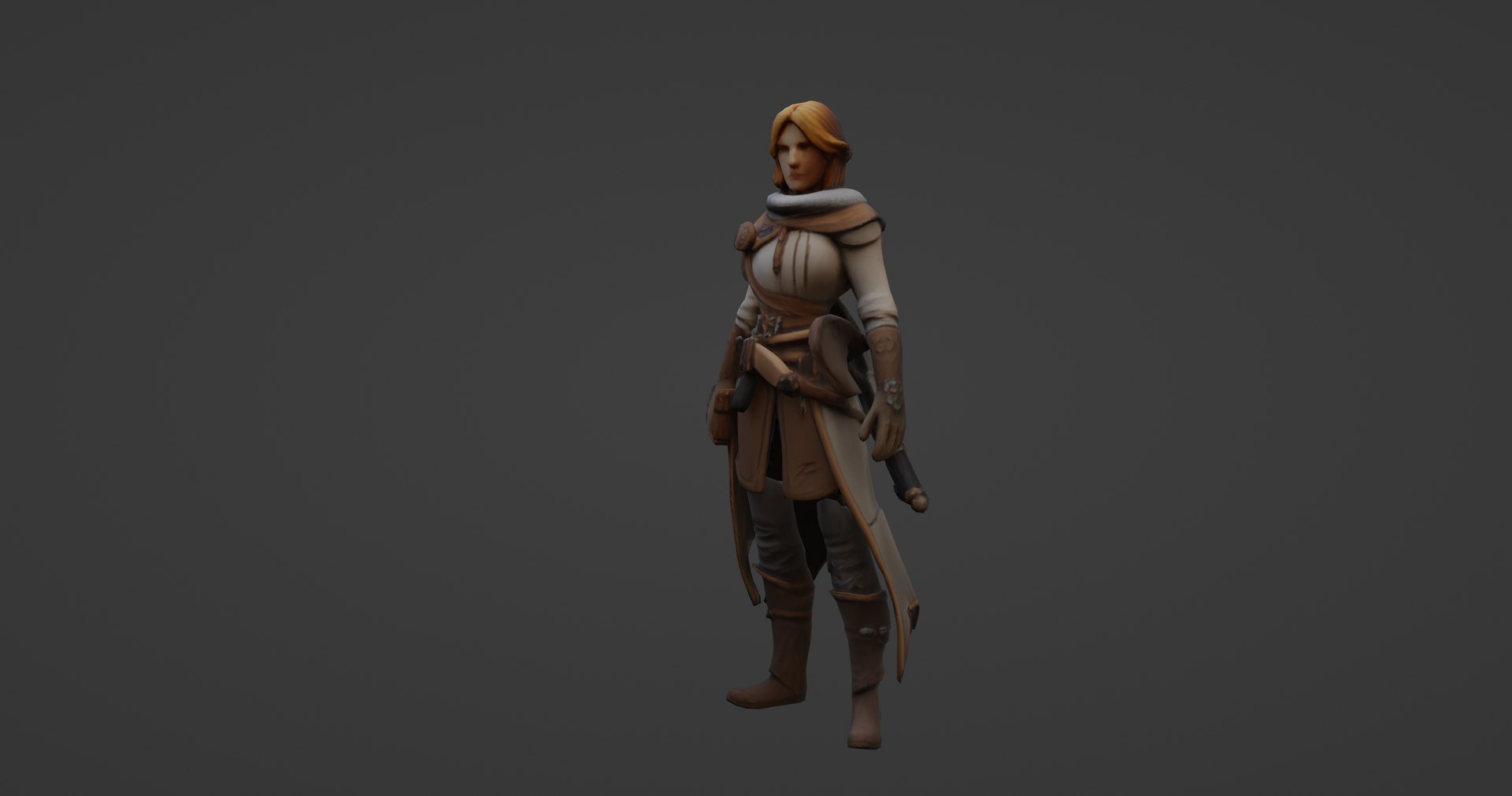 3D Fantasy Adventurer Female Character - 3D Model Model - TurboSquid ...