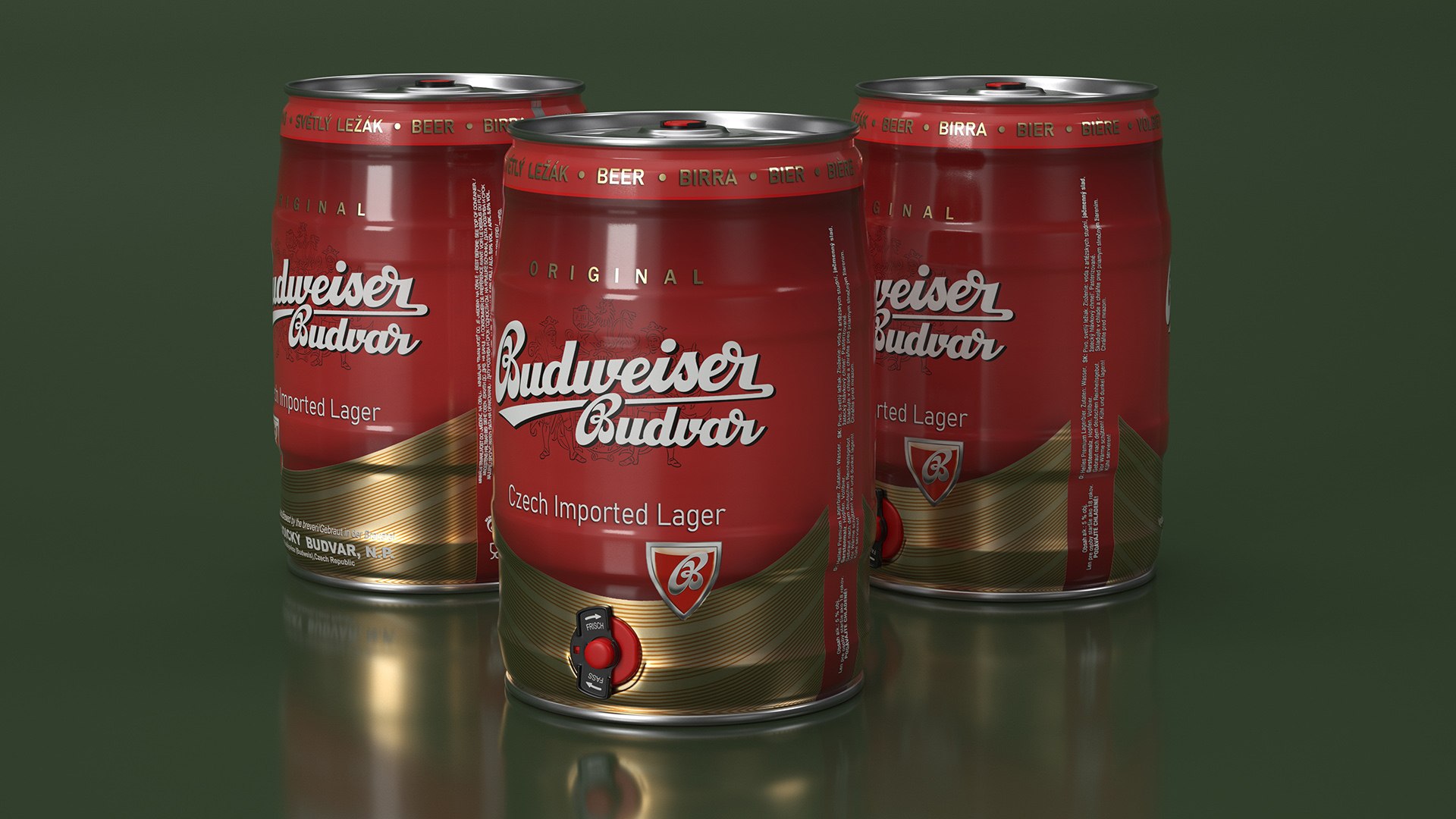 3D Model Budweiser Beer 5 Liter Barrel - TurboSquid 2277596