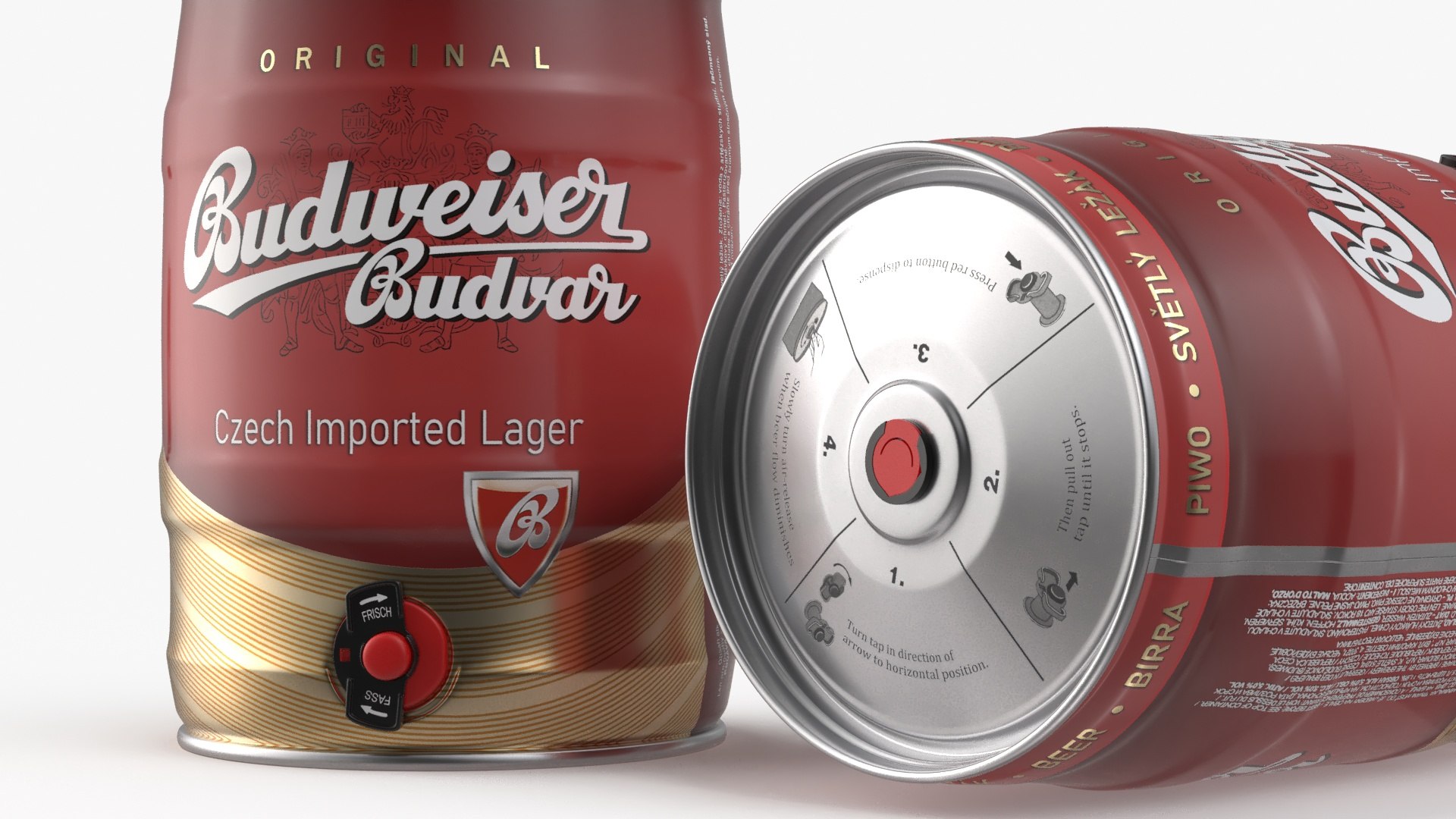 3D Model Budweiser Beer 5 Liter Barrel - TurboSquid 2277596