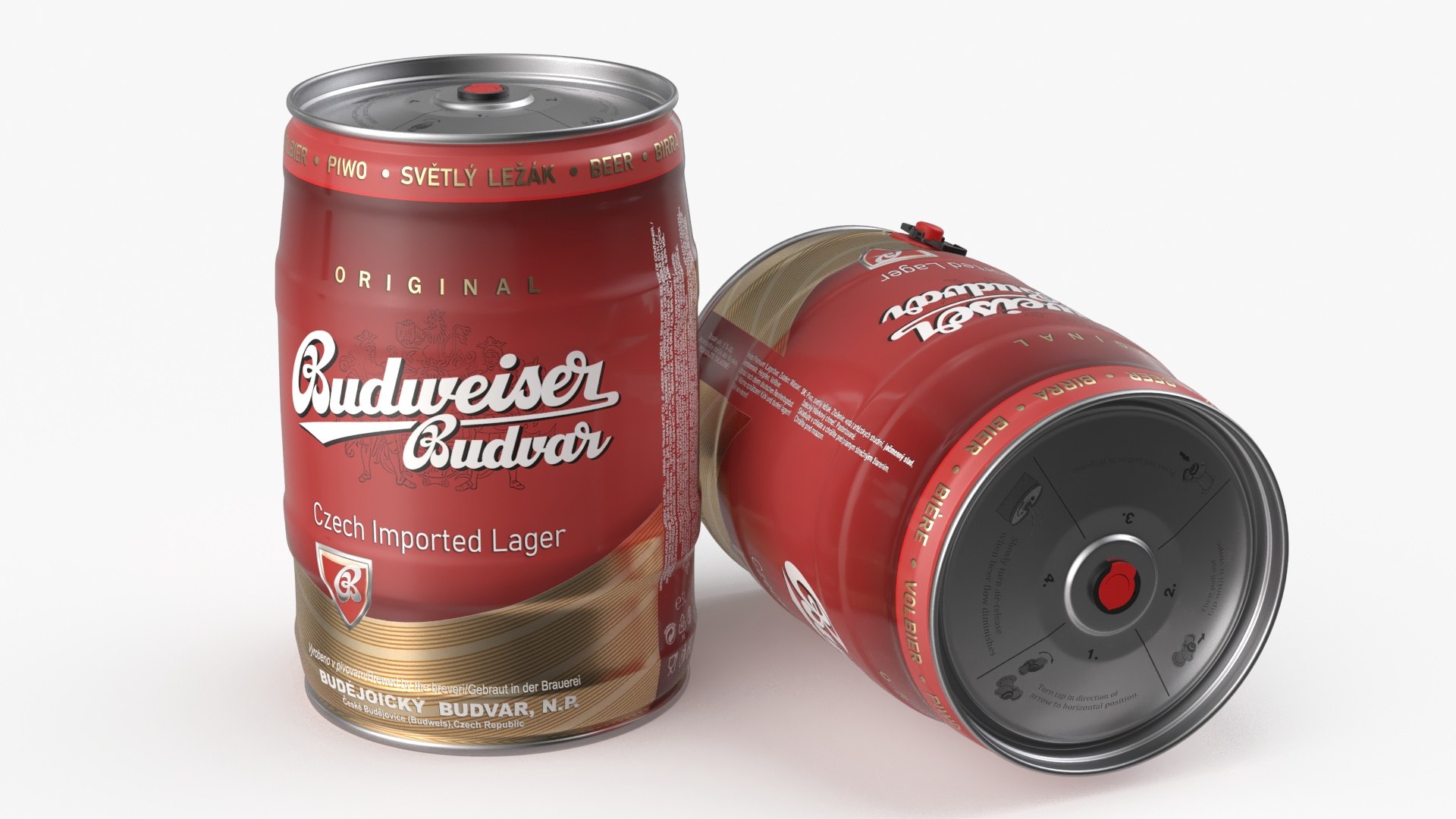 3D Model Budweiser Beer 5 Liter Barrel - TurboSquid 2277596