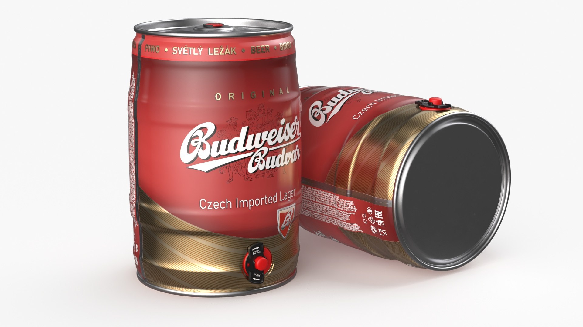 3D Model Budweiser Beer 5 Liter Barrel - TurboSquid 2277596