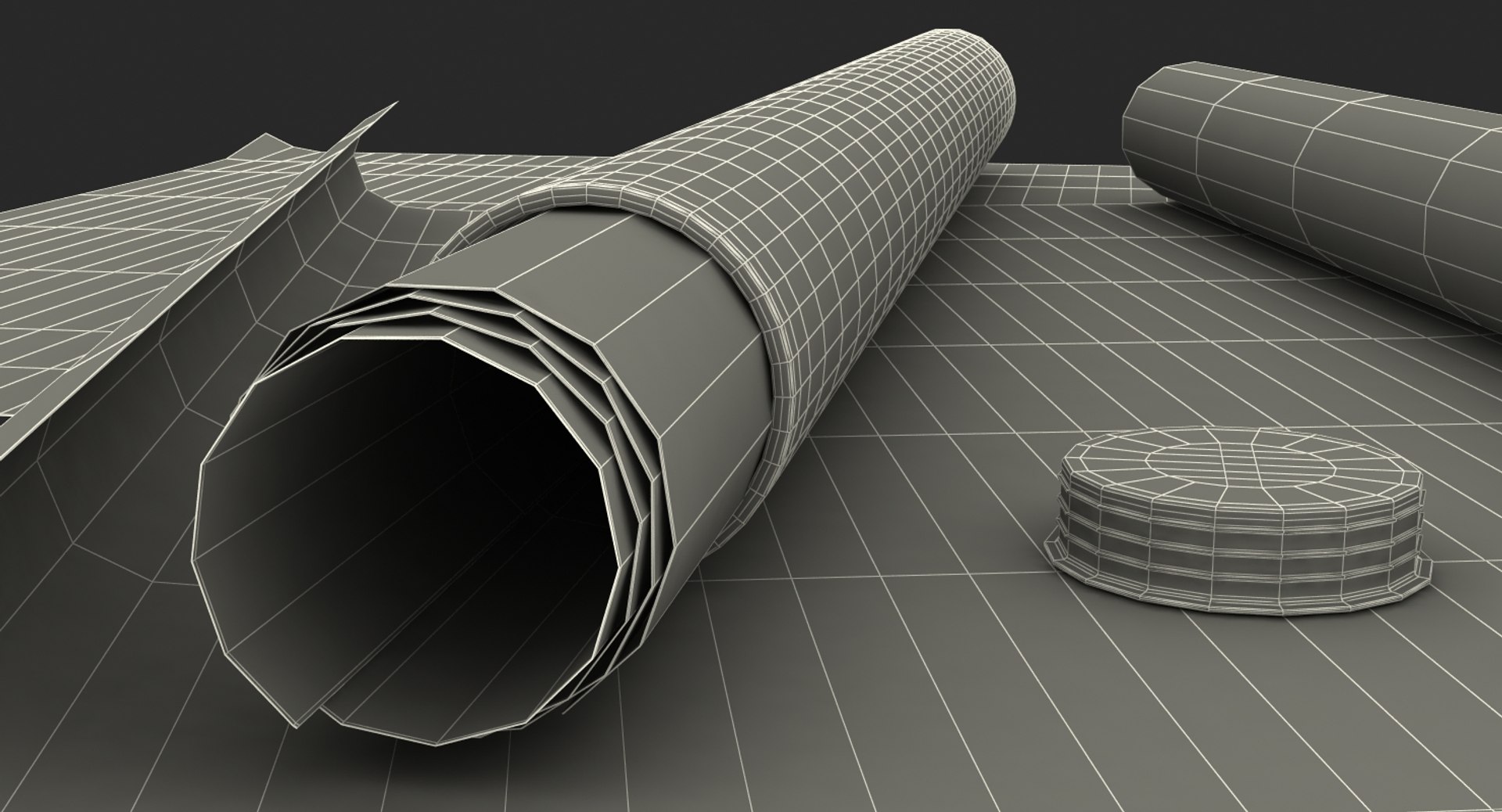 3D house blueprints cardboard tube - TurboSquid 1283888