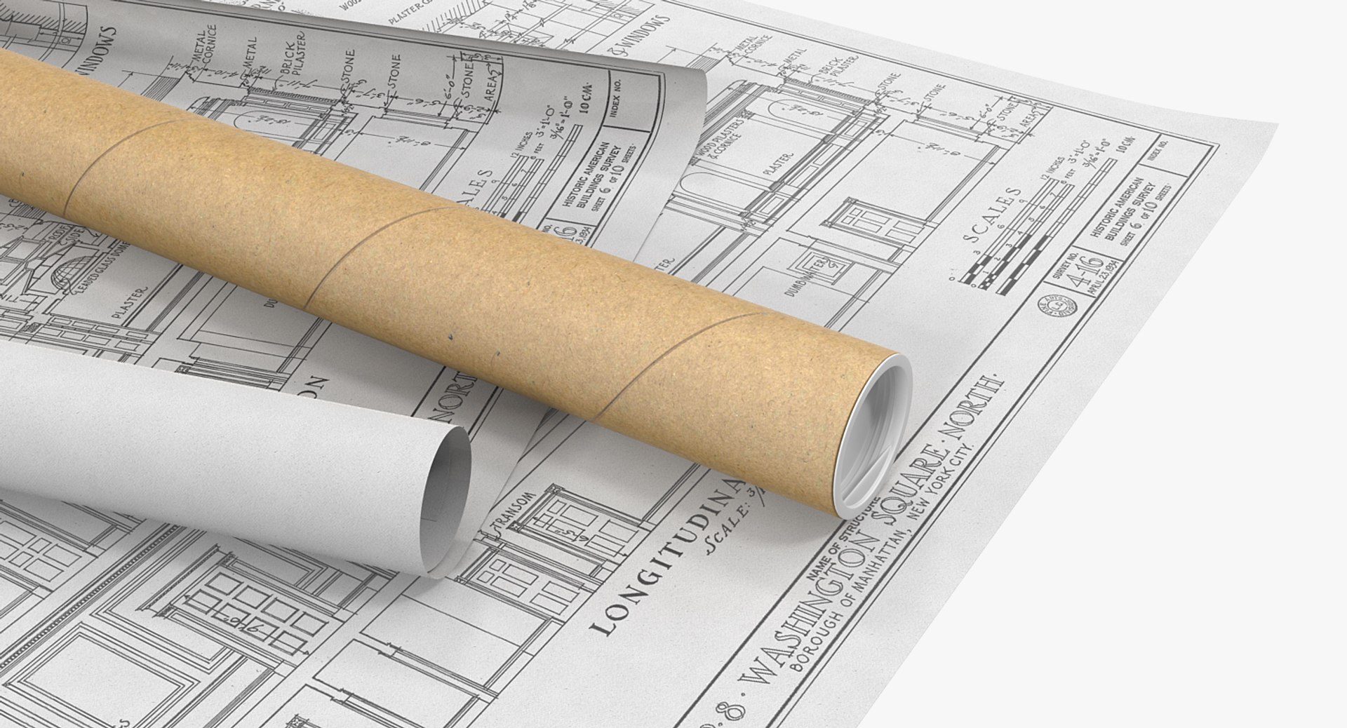 3D House Blueprints Cardboard Tube - TurboSquid 1283888