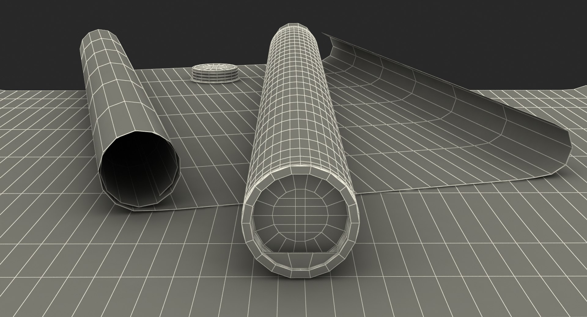 3D house blueprints cardboard tube - TurboSquid 1283888