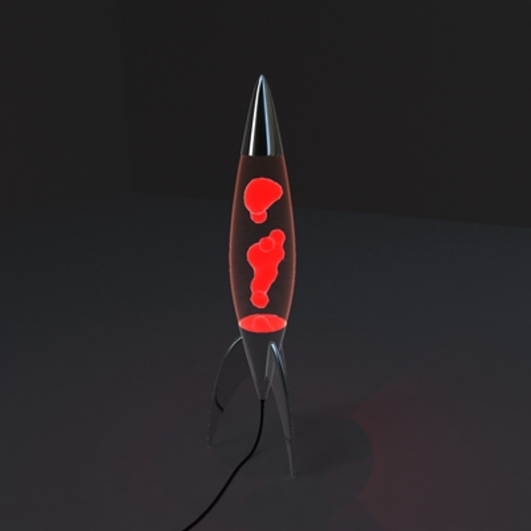3d rocket lavalamp lava lamp model