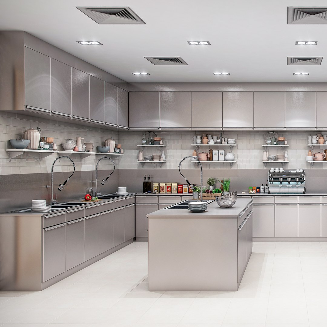 Commercial Kitchen Model 3D - TurboSquid 1892341