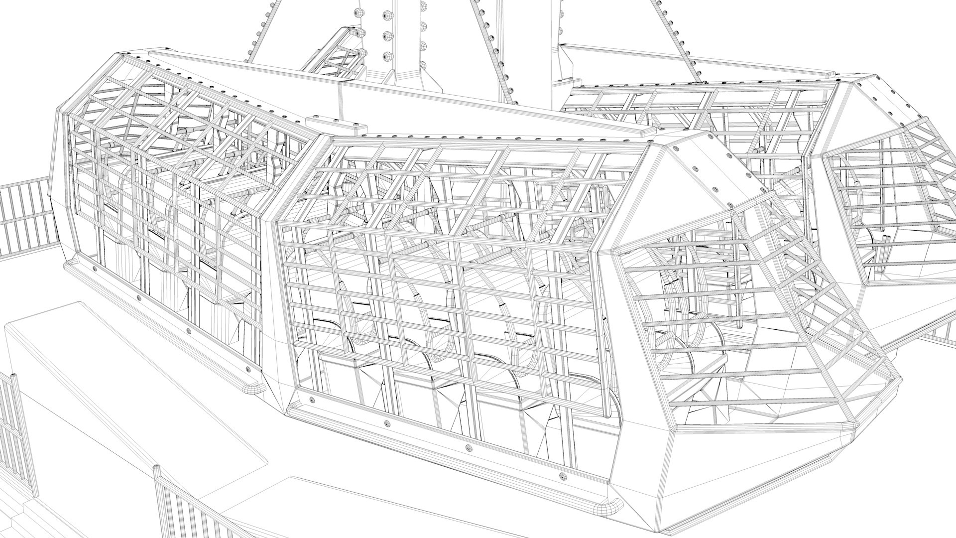 Kamikaze Ranger Ride Attraction 3D Model - TurboSquid 1926165