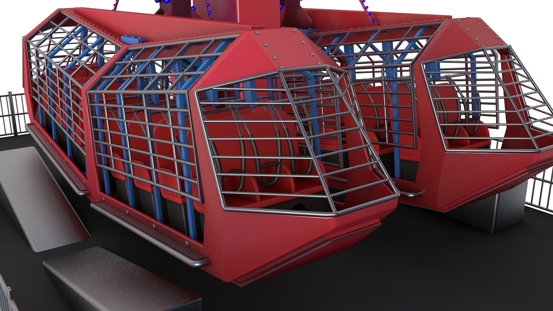 Kamikaze Ranger Ride Attraction 3D Model - TurboSquid 1926165